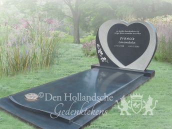 Grafsteen hartvorm - Den Hollandsche gedenktekens